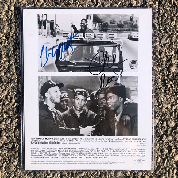 Other | Vtg 1992 Chris Rock Chris Elliot Autograph Snl Movie Cb4 Press ...